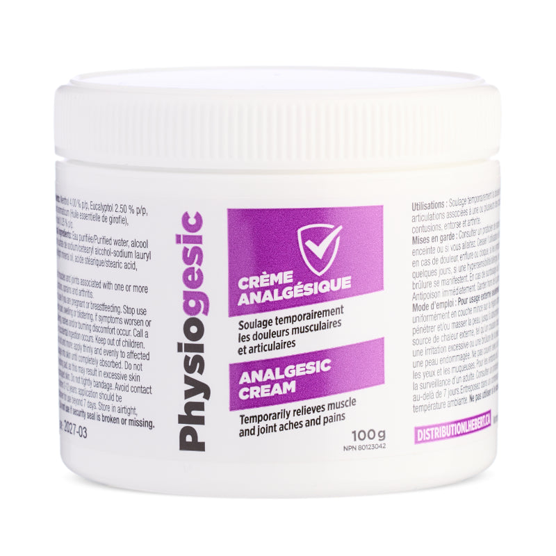 Physiogesic analgesic cream – Clinique Lafontaine Inc.